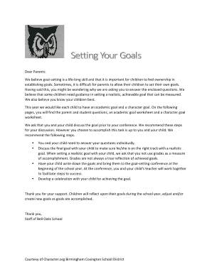 Fillable Online Goal Setting documents.docx Fax Email Print - pdfFiller