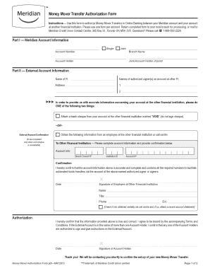 Fillable Online Me to Me Transfer Authorization. Online Banking Forms Fax Email Print - pdfFiller