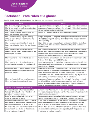 Rota Rules - Fill Online, Printable, Fillable, Blank | pdfFiller
