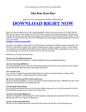 Aks Kos - Fill Online, Printable, Fillable, Blank | pdfFiller