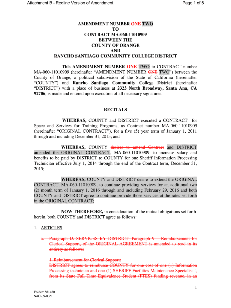 Fillable Online AMENDMENT NUMBER ONE Fax Email Print - pdfFiller