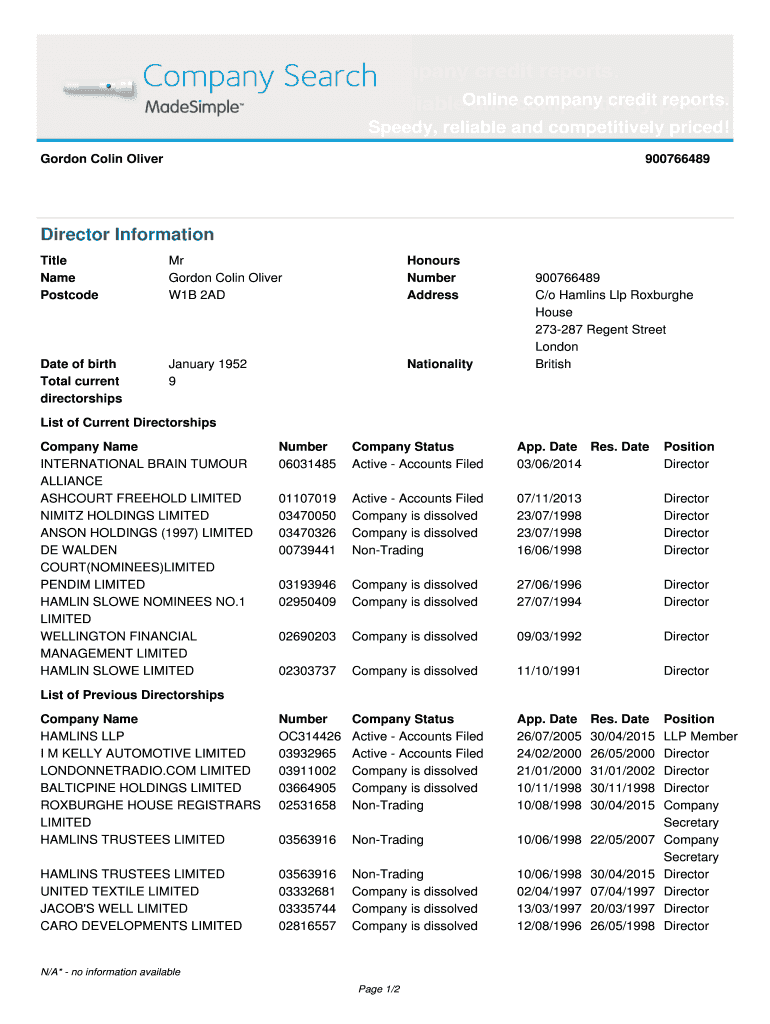 Fillable Online Download PDF - Company Credit Checks Fax Email Print ...