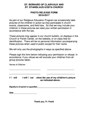 Fillable Online Photo Release Form - PD-go! Fax Email Print - pdfFiller