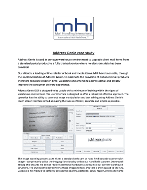 Fillable Online Address Genie case study - MH-International Fax Email ...