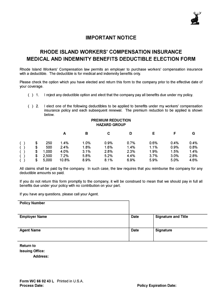 Fillable Online IMPORTANT NOTICE RHODE ISLAND WORKERS ... - The ...