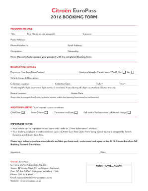 Fillable Online citroeneuropass co Citro n EuroPass Fax Email Print ...
