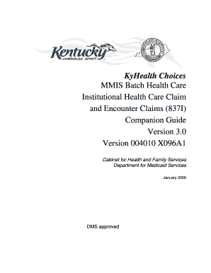 Fillable Online New KY MMIS 837I Companion Guide. EDI 837I Companion ...