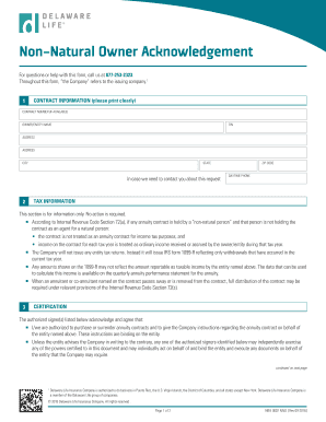 Fillable Online Non-Natural Owner Form Fax Email Print - pdfFiller