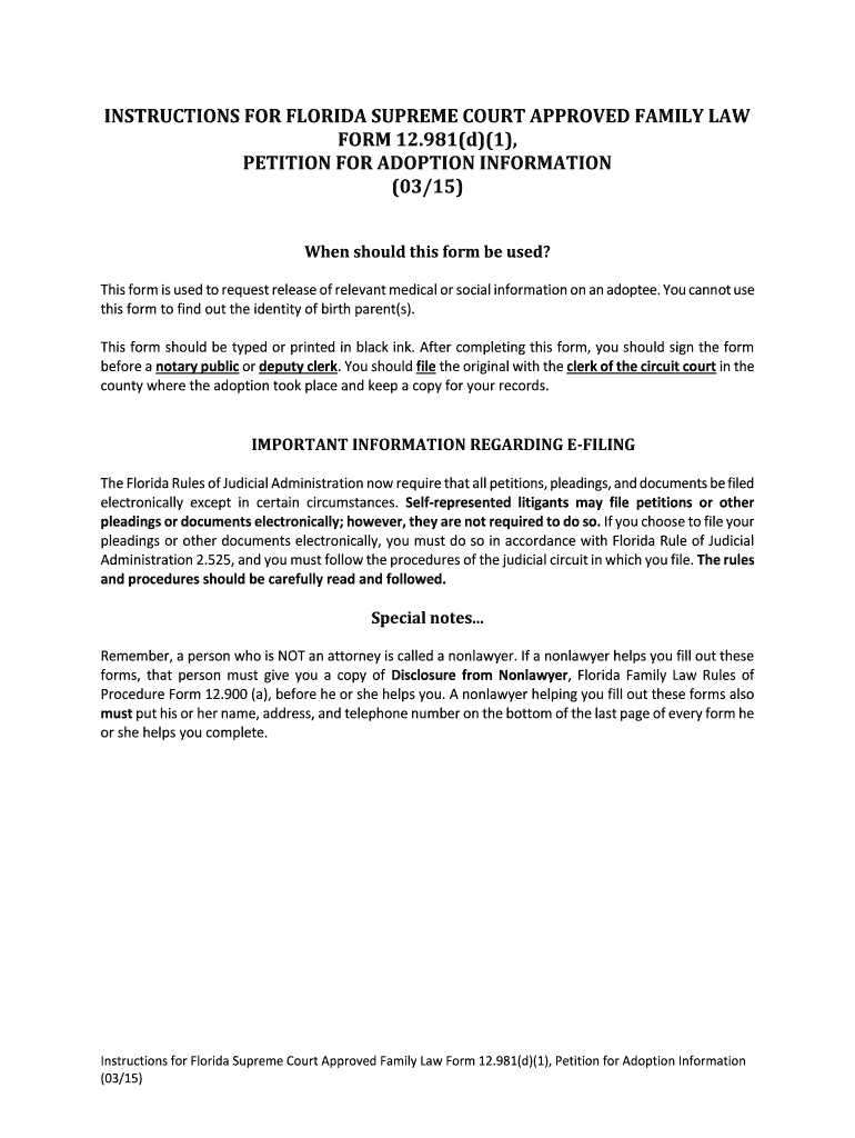 Florida information form: Fill out & sign online | DocHub