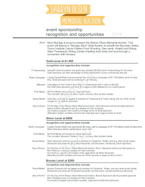 Fillable Online Sponsorship Agreement.cdr Fax Email Print - pdfFiller