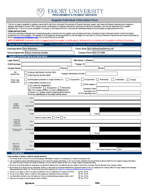 Fillable Online mellonmays emory Supplier Information and ACH ...