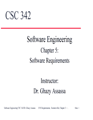 Fillable Online Software Engineering CSC342 RC slides Fax Email Print - pdfFiller