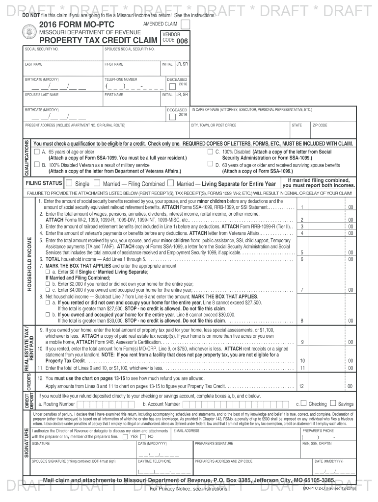 Fillable Online dor mo draft * draft * draft * draft * draft * draft ...