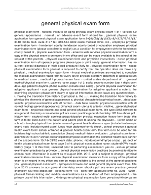 Fillable Online general physical exam form. general physical exam form ...