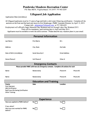 Fillable Online bcsthome lifeguard application 2014doc - bcsthome.net ...