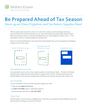 Fillable Online Be Prepared Ahead of Tax Season Fax Email Print - pdfFiller