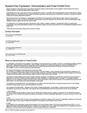 Fillable Online Student Free Expression. Student Life Form Fax Email ...