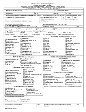 Fillable Online JFS 01299 Incident Report.doc Fax Email Print - pdfFiller