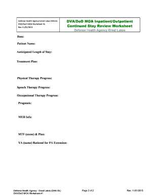 Fillable Online tricare DHA-GL 00 Worksheet. DOD VA MOA INPUT OUTPUT ...