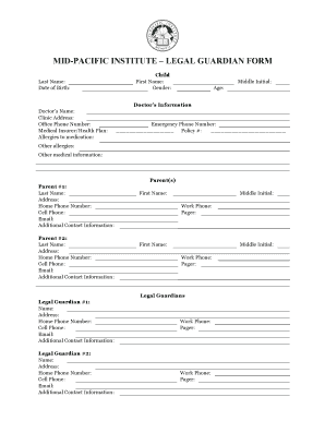 Fillable Online mypueo midpac MPI Temporary Guardian Form.docx Fax ...