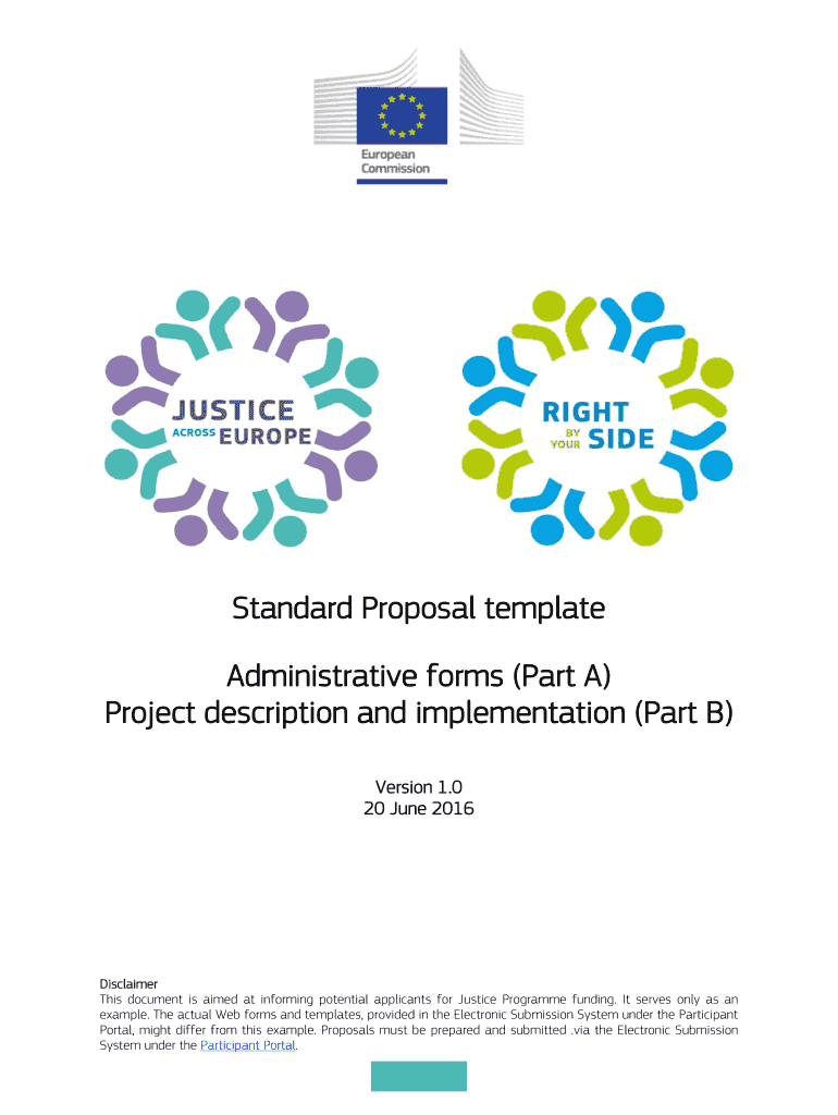 Fillable Online ec europa Standard Proposal template Administrative ...