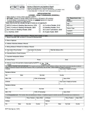 Fillable Online APPLICATION FOR LICENSE - GENERAL INFORMATION. APPLICATION FOR LICENSE - GENERAL ...