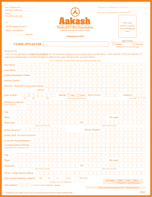 Fillable Online tutordoctor Foundation admission form.cdr - tutordoctor ...