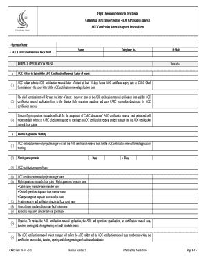 Fillable Online Flight Operations Standards Directorate Fax Email Print ...