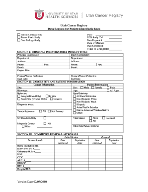 Fillable Online ucr utah Utah Cancer Registry Fax Email Print - pdfFiller