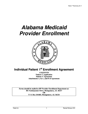 Fillable Online medicaid alabama Patient 1st Enrollment 02-15 Fax Email ...