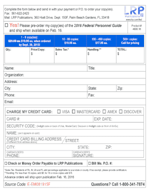 Fillable Online Source Code: E-EM081915F Questions? Call 1-800-341-7874 - LRP Fax Email Print ...