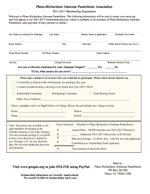 Fillable Online 2016 PRAP Membership Form Fax Email Print - pdfFiller
