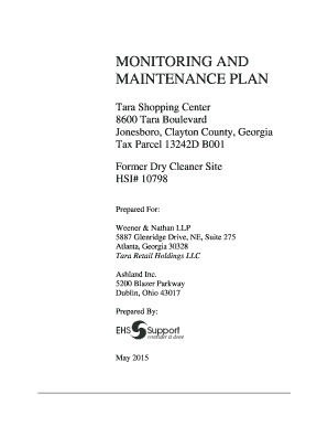 Fillable Online MAINTENANCE PLAN Fax Email Print - pdfFiller