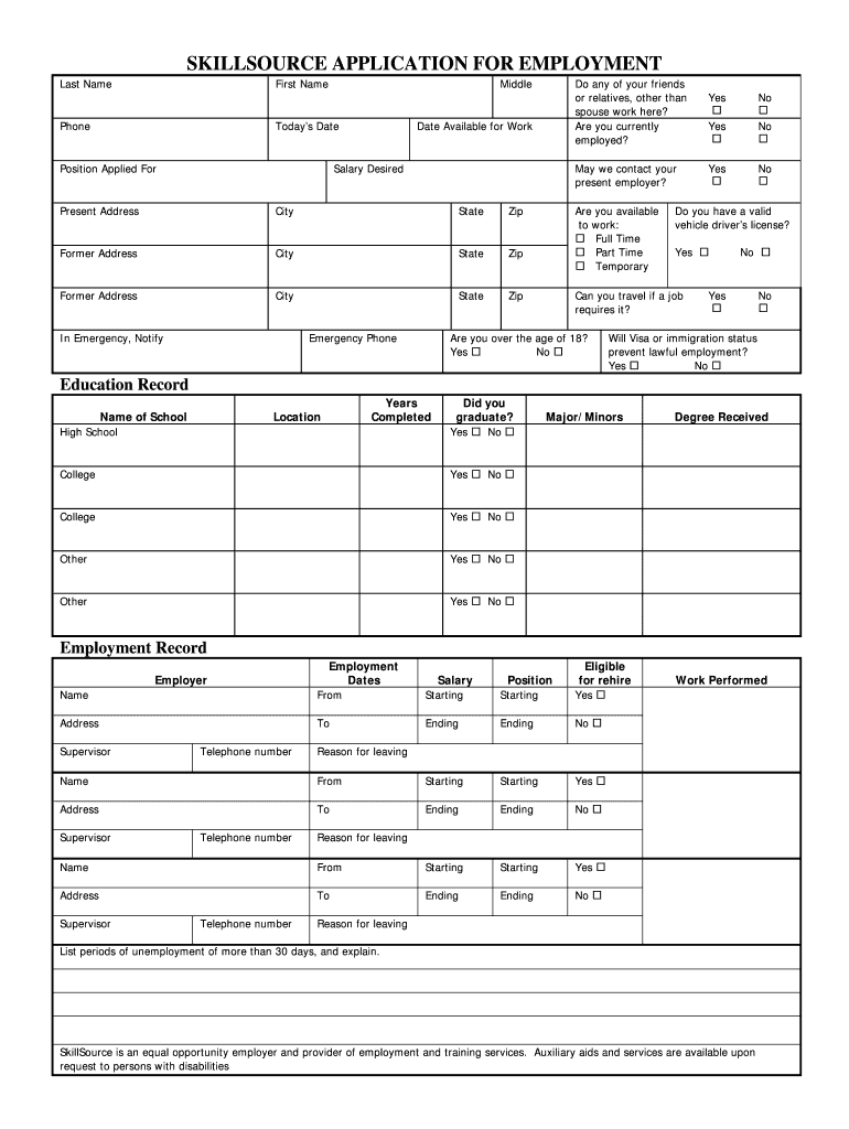 Fillable Online skillsource Do any of your friends - skillsource Fax Email Print - pdfFiller