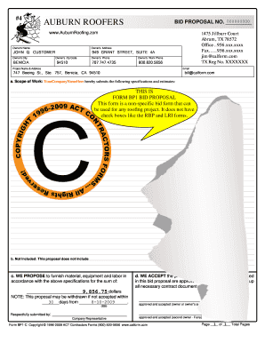 Fillable Online Concrete bid proposal template pdf documents ...