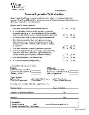 Fillable Online Business/Organization Verification Form Fax Email Print ...