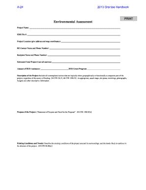 Fillable Online doa la A-24 Environmental Assessment Signature Form ...
