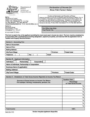 Fillable Online Declaration of Income for Fax Email Print - pdfFiller