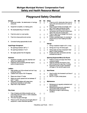 Playground Safety Checklist - Fill Online, Printable, Fillable, Blank ...