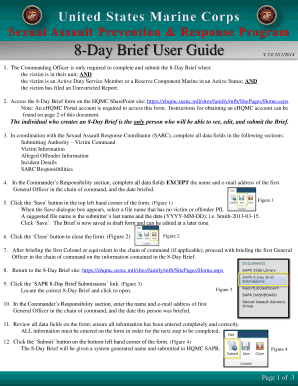 Fillable Online 8-Day Brief User Guide Fax Email Print - pdfFiller