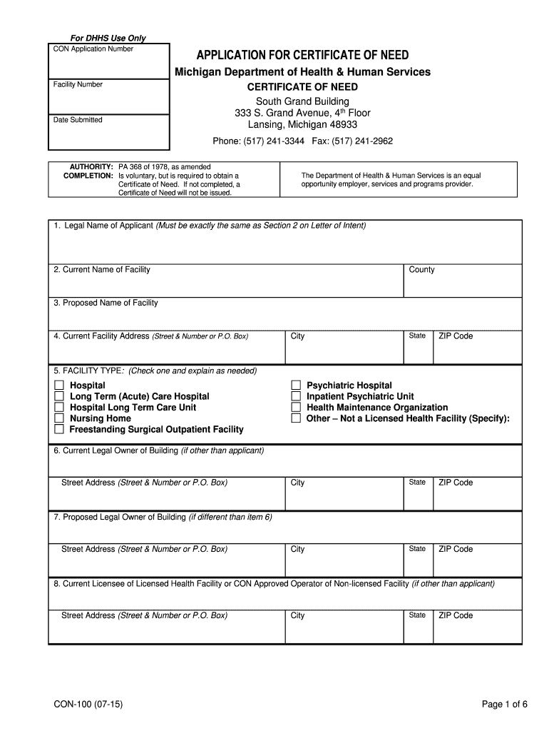 Fillable Online For DHHS Use Only - michigan Fax Email Print - pdfFiller