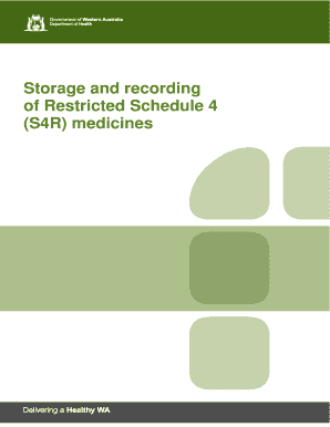 Fillable Online of Restricted Schedule 4 Fax Email Print - pdfFiller