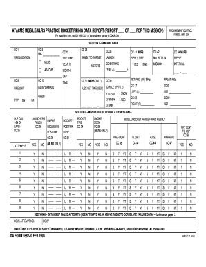 Fillable Online apd army ATACMS MISSILE/MLRS PRACTICE ROCKET FIRING ...