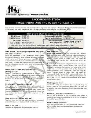 Fillable Online FINGERPRINT AND PHOTO AUTHORIZATION Fax Email Print ...