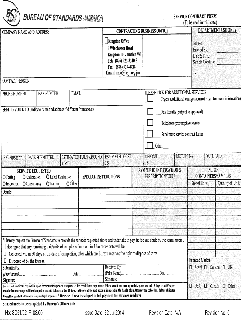 Fillable Online bsj org j BUREAU OF STANDHDS JAIch - Bureau of ...