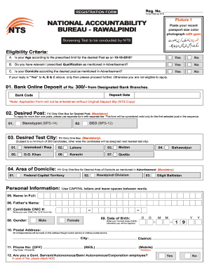 Fillable Online NAB Rawalpindi Form Fax Email Print - pdfFiller