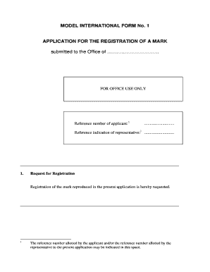 Fillable Online wipo MODEL INTERNATIONAL FORM No - wipo Fax Email Print ...