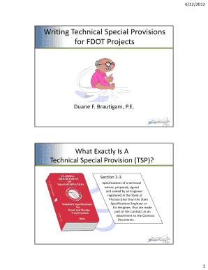 Fillable Online Writing Technical Special Provisions Fax Email Print ...