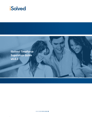 Fillable Online iSolved TimeForce - Supervisor Guide Fax Email Print ...