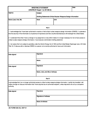 Fillable Online eur army M: FORMS AE 380-5G.FRP Printing - US Army ...